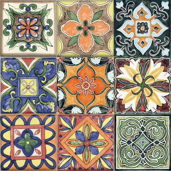 Mexican Talavera Rectified Matt Ceramic 300x300mm Wall and Floor Tile ...